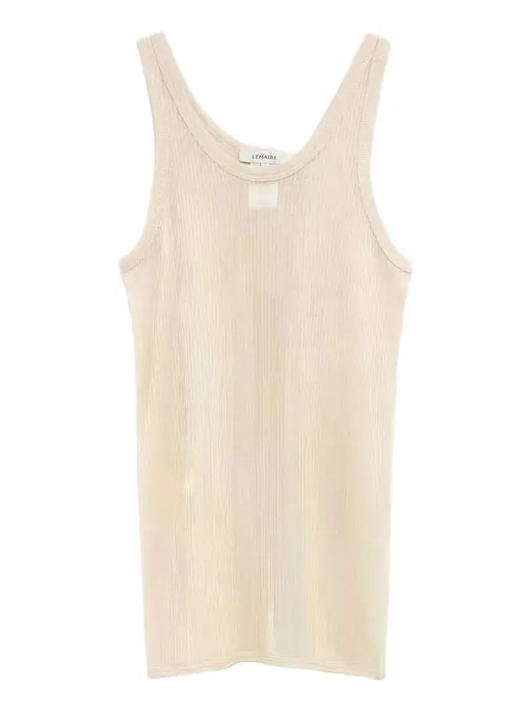LEMAIRE Ribbed Knit Top - Neutrals