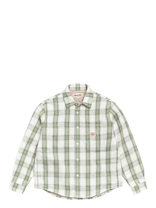 StÜssy Lau Plaid Shirt Jacket - Off White