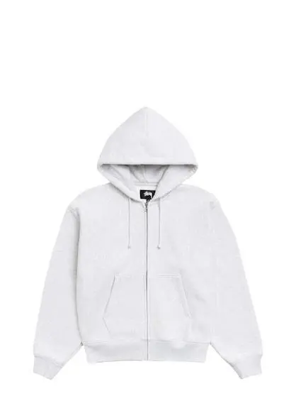 StÜssy Basic Diamond Zip Hoodie - Ash Heather