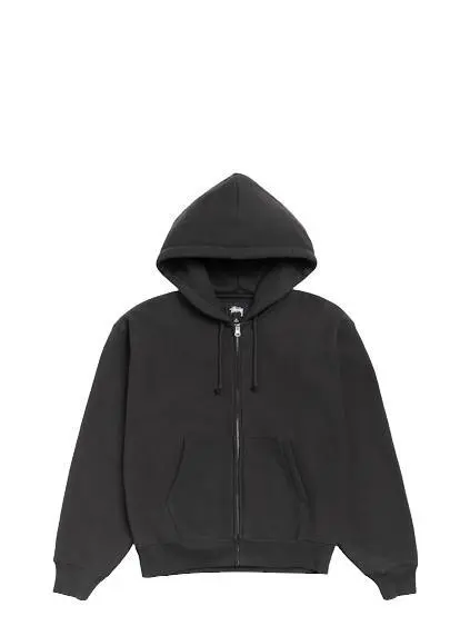 StÜssy Basic Diamond Zip Hoodie - Black