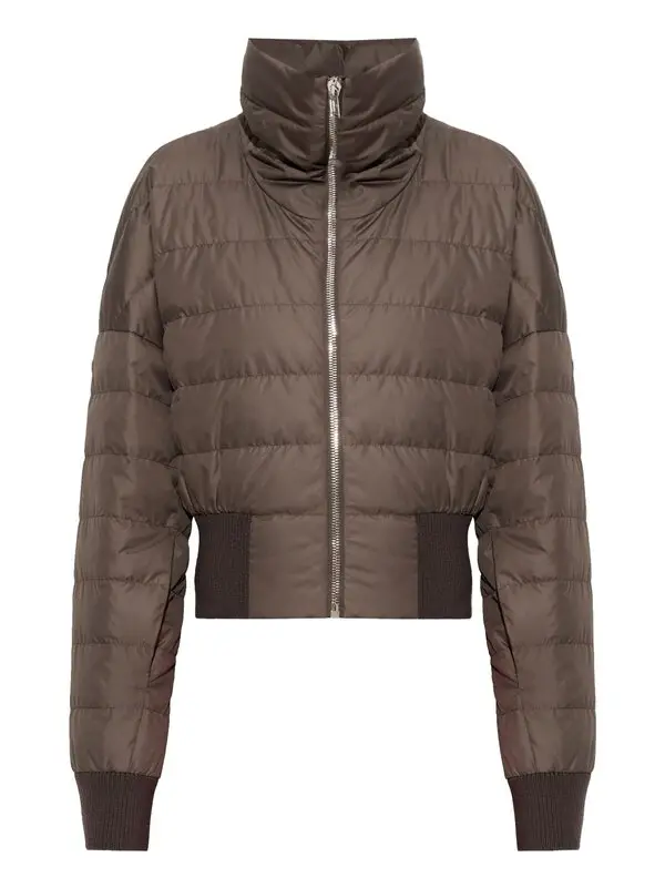 Rick Owens X Moncler Cropped Down Jacket - Brown