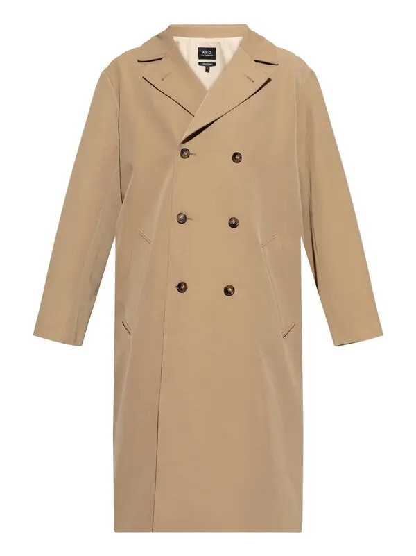 A.p.c. Double-breasted Trench Coat - Beige