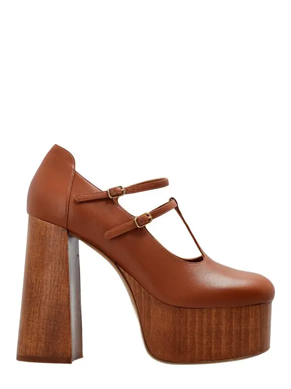 Chloé Loti Platform Shoes - Brown