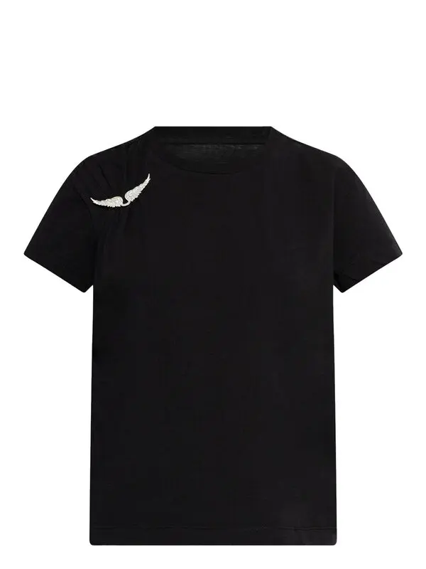 Zadig&Voltaire T-shirt With Wing Embellishment - Black