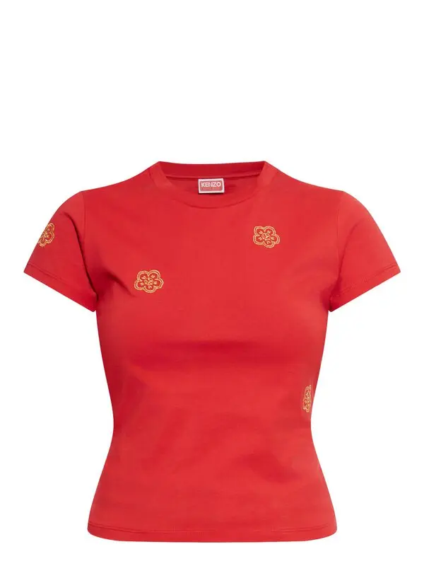 Kenzo Embroidered Logo T-shirt - Red