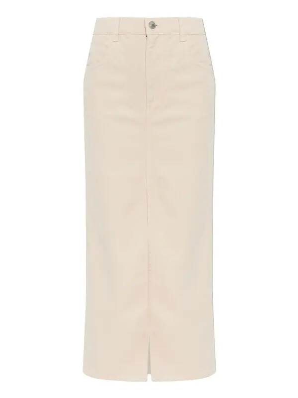 Isabel Marant Faharia Twill Denim Skirt - Cream