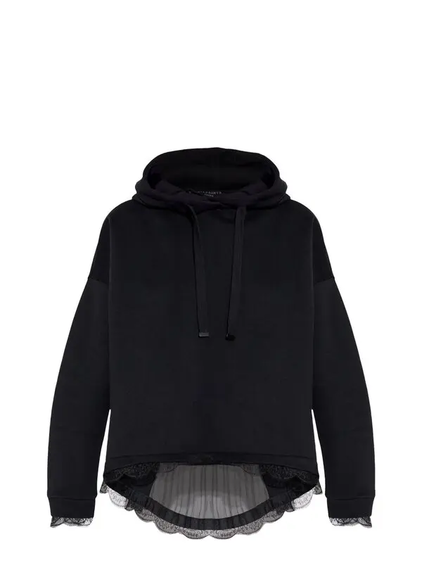 ALLSAINTS Nia Lace Sweatshirt - Black