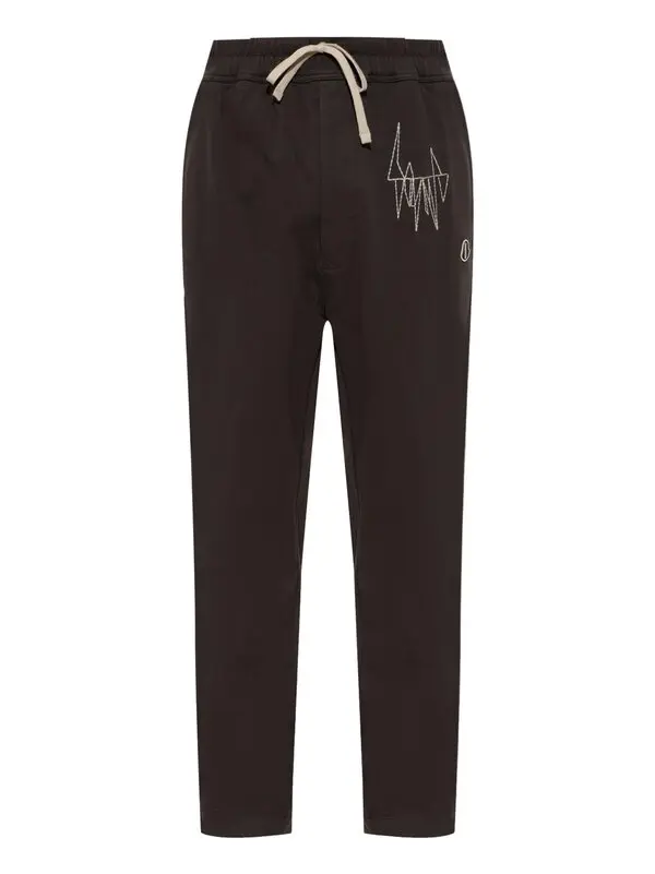 Rick Owens X Moncler Cotton Jogger Trousers - Brown
