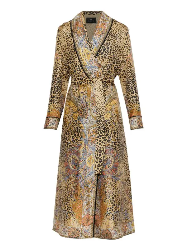 Etro Printed Silk Coat - Multicolour