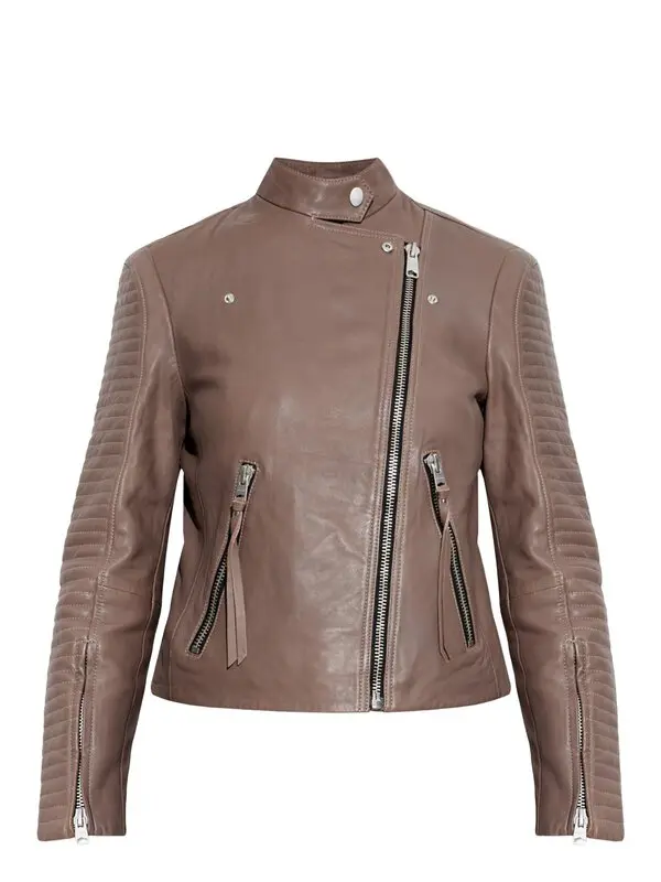 ALLSAINTS Raul Leather Jacket - Brown