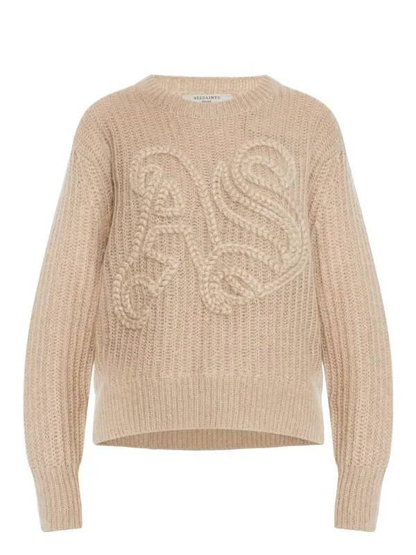 ALLSAINTS Chain Motif Sweater - Beige
