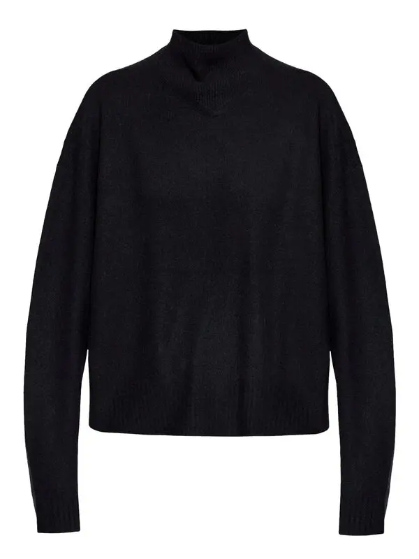 ALLSAINTS Asha Turtleneck Knit Top - Black