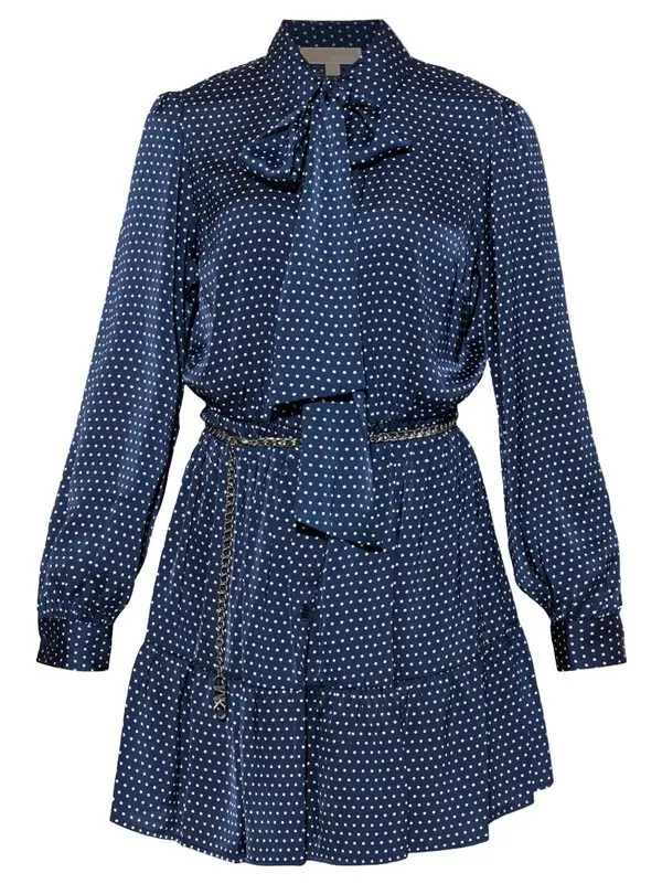 Michael Kors Polka Dot Dress - Navy Blue