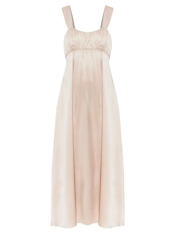 Chloé Silk Slip Midi Dress - Pink