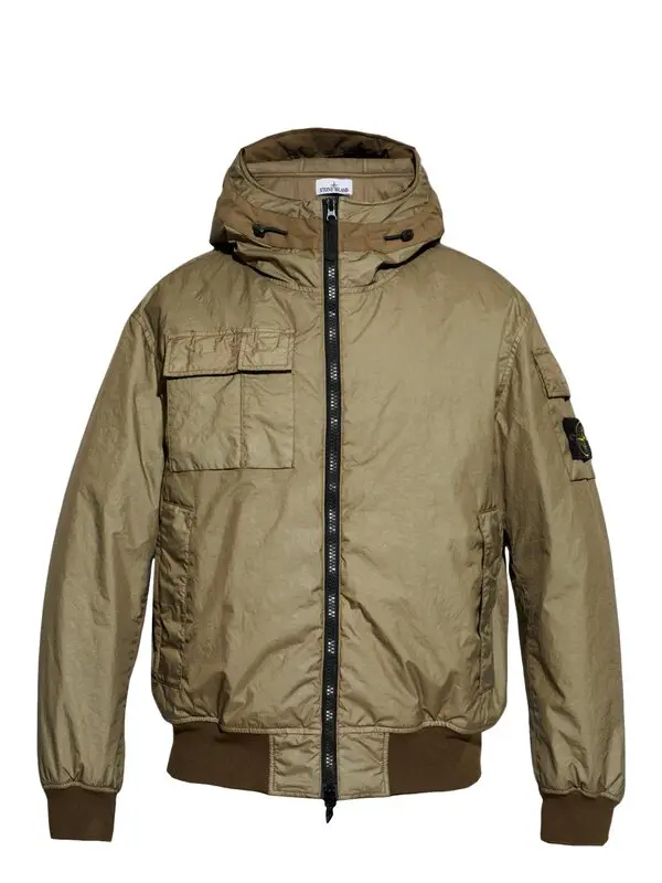 Stone Island Insulated Jacket With Hood - Green