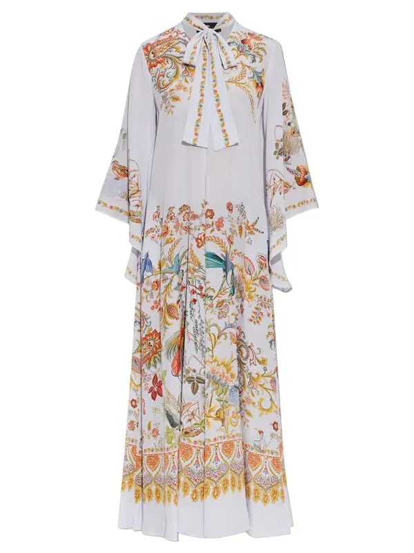 Etro Long Silk Dress - Light Blue