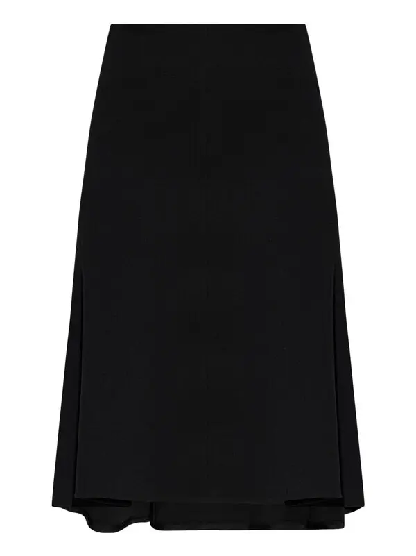 JIL SANDER Midi Asymmetrical Skirt - Black