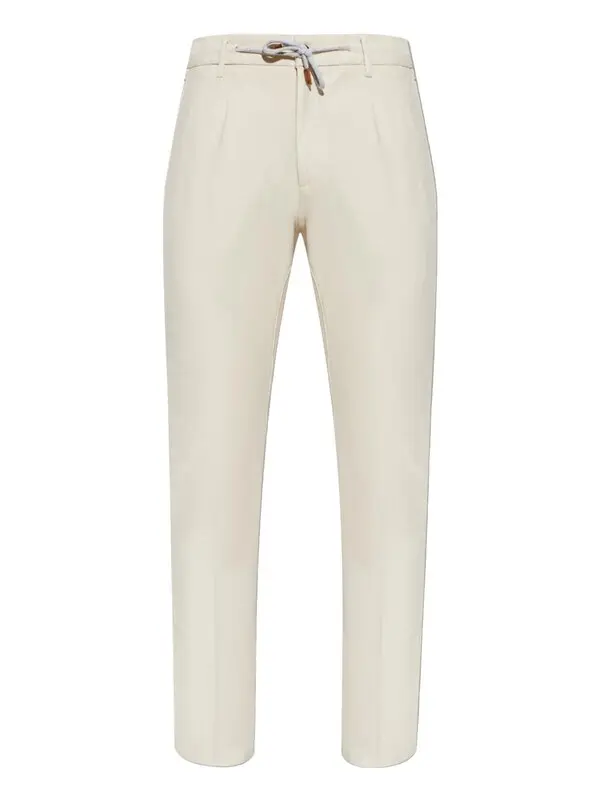 Eleventy Tapered Leg Trousers - Cream