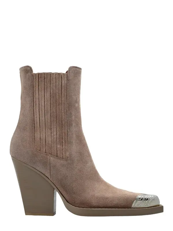 Paris Texas Heeled Ankle Boots - Brown