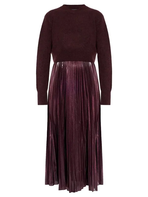 ALLSAINTS Spark Midi Dress - Burgundy