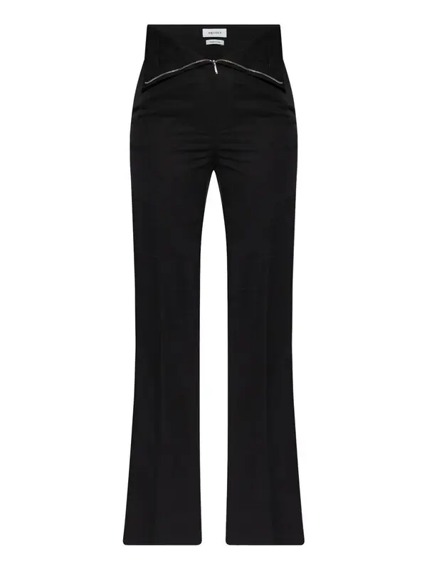 Alexander McQueen High-waisted Flared Trousers - Black