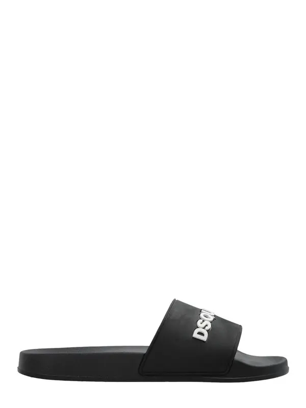 Dsquared2 Slides With Logo - Black