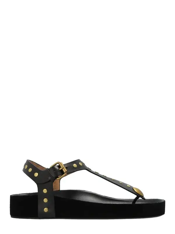 Isabel Marant Enore Leather Sandals - Black