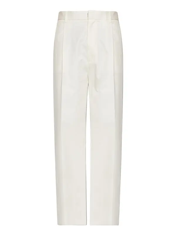 Dsquared2 Cotton Wide-leg Trousers - Cream