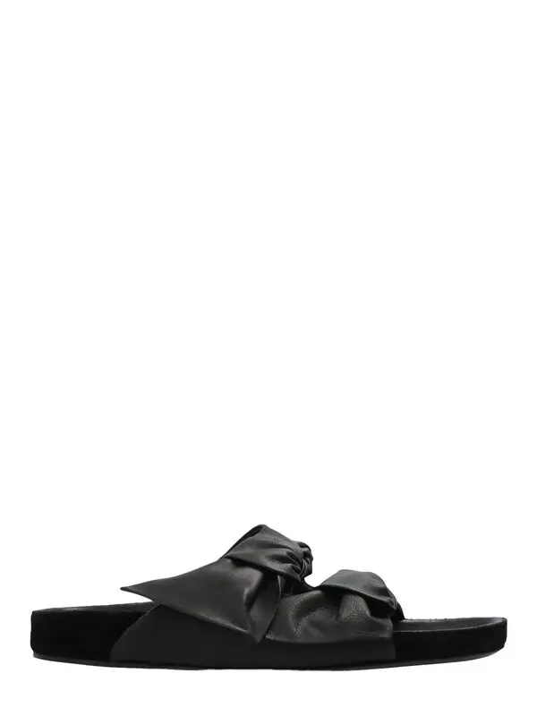 Isabel Marant Lennyo Bow Slides - Black
