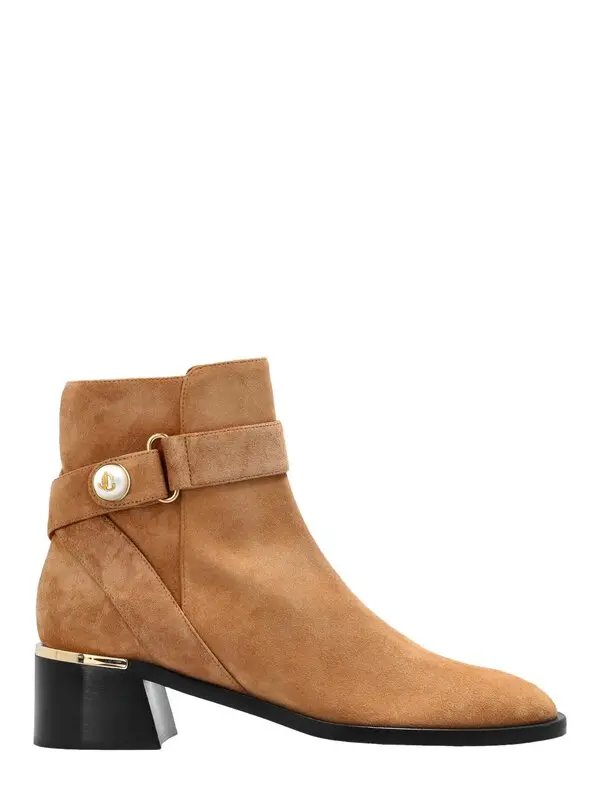 JIMMY CHOO Heeled Ankle Boots - Beige