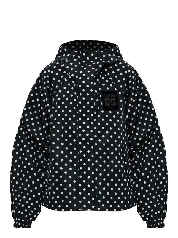 GANNI Polka Dot Jacket - Black