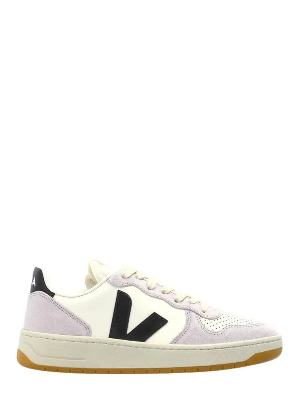 VEJA V-10 Prime Leather Sneakers - White