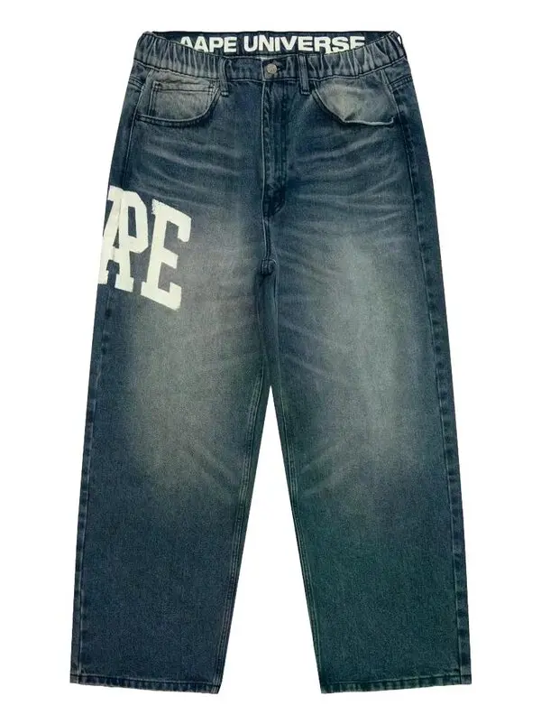 AAPE BY *A BATHING APE® Logo Jeans - Blue