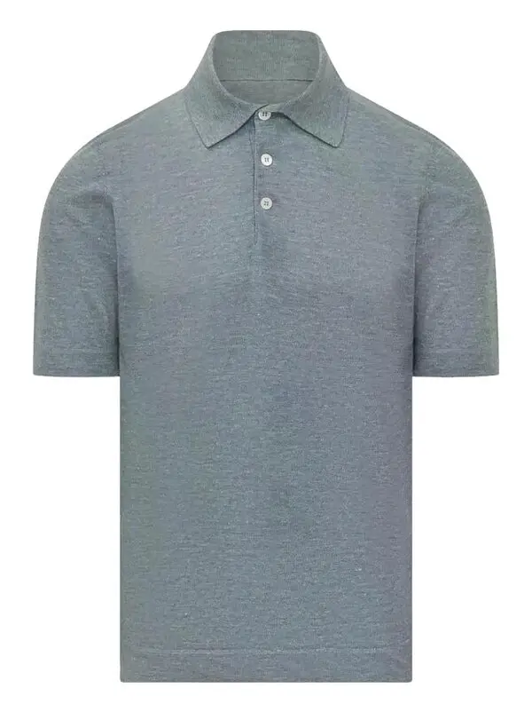 Brunello Cucinelli Button Polo Shirt - Blue