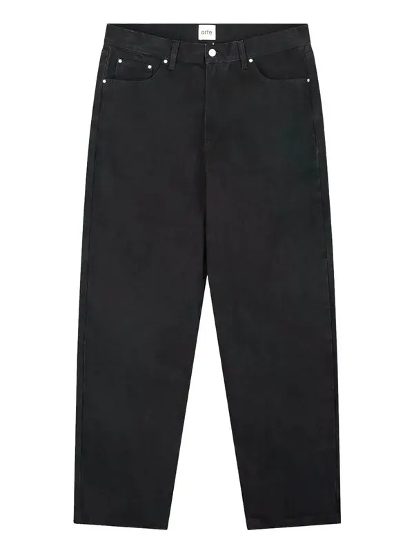 ARTE ANTWERP Logo-detail Five-pocket Trousers - Black