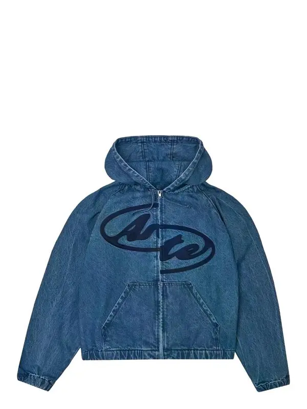 ARTE ANTWERP Hooded Logo Jacket - Blue