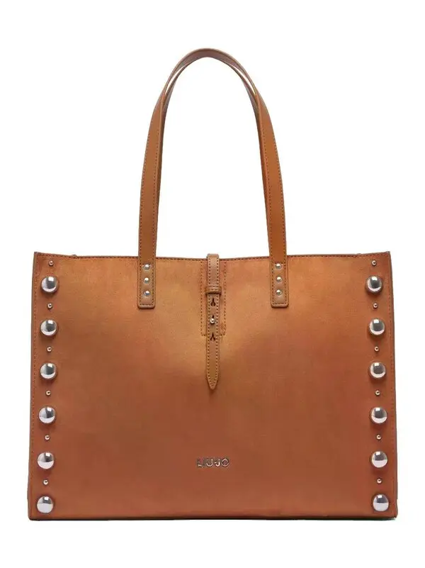 Liu Jo Large Stud-embellished Tote Bag - Brown