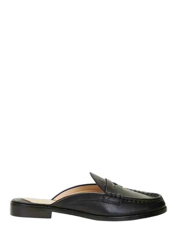 Ralph Lauren Penny-slot Leather Mules - Black