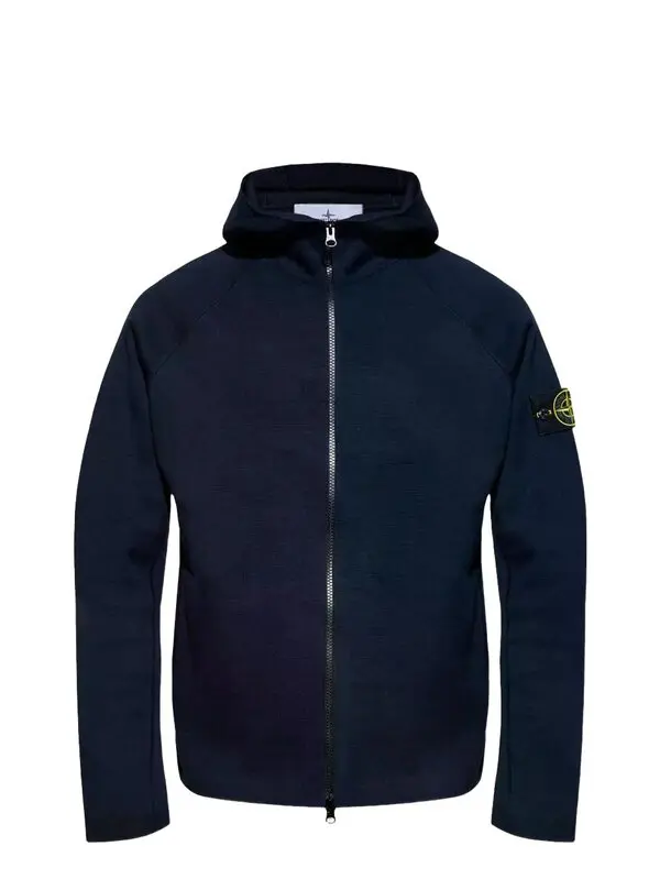 Stone Island Zip-up Hoodie - Blue