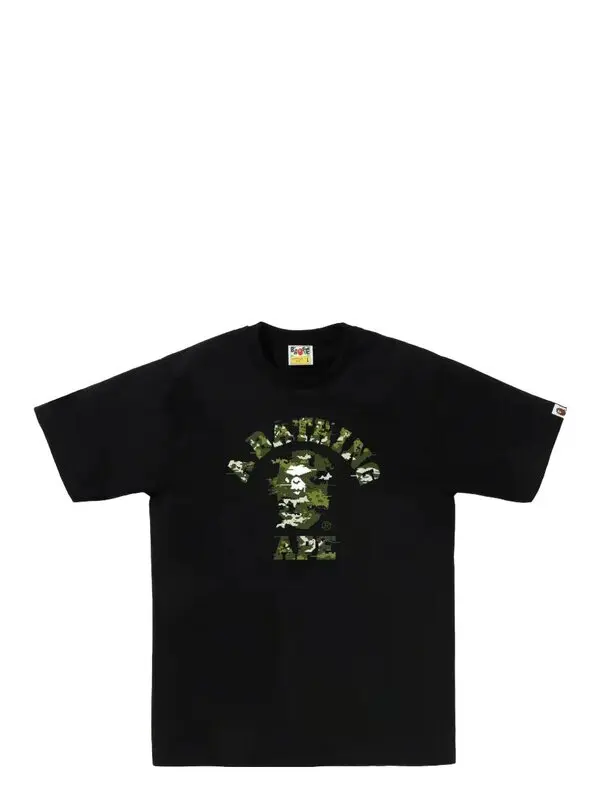 A BATHING APE Camouflage Graphic T-shirt - Black