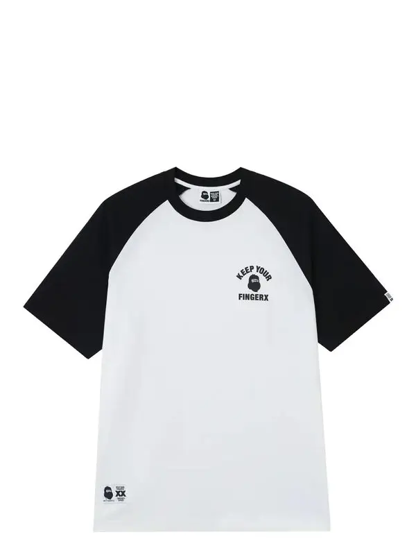 FINGERCROXX Raglan-sleeve T-shirt - White