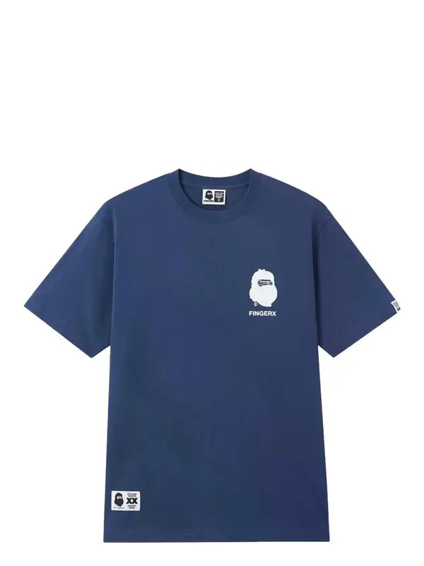 FINGERCROXX Crew-neck Graphic T-shirt - Blue