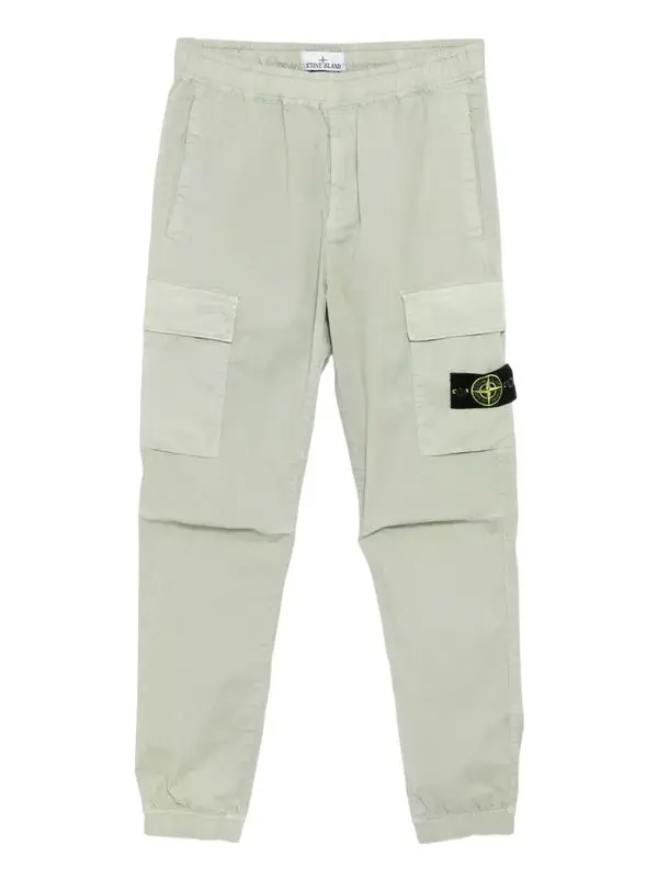 Stone Island Logo-patch Trousers - Green