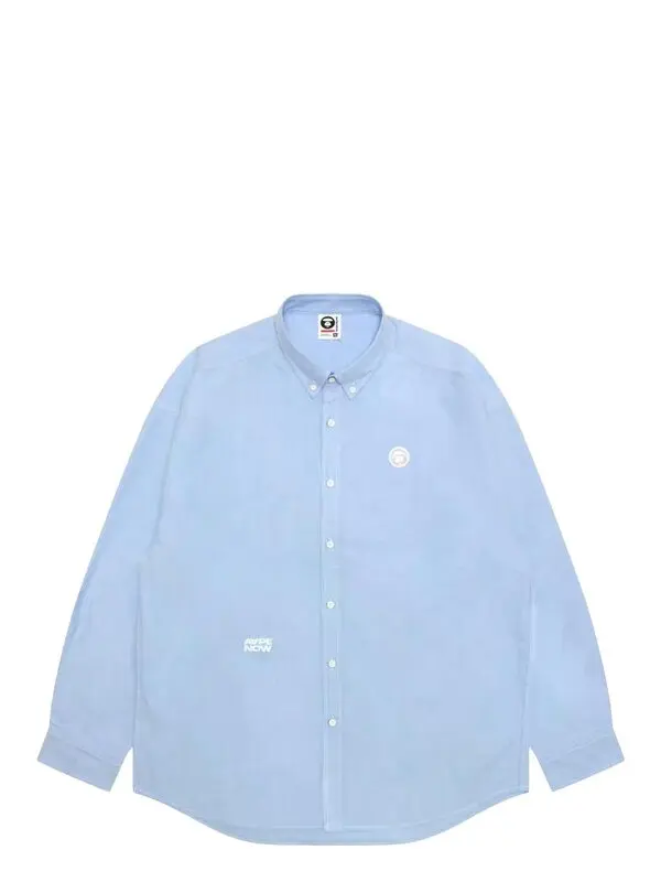 AAPE BY *A BATHING APE® Button-down Embroidered Shirt - Blue