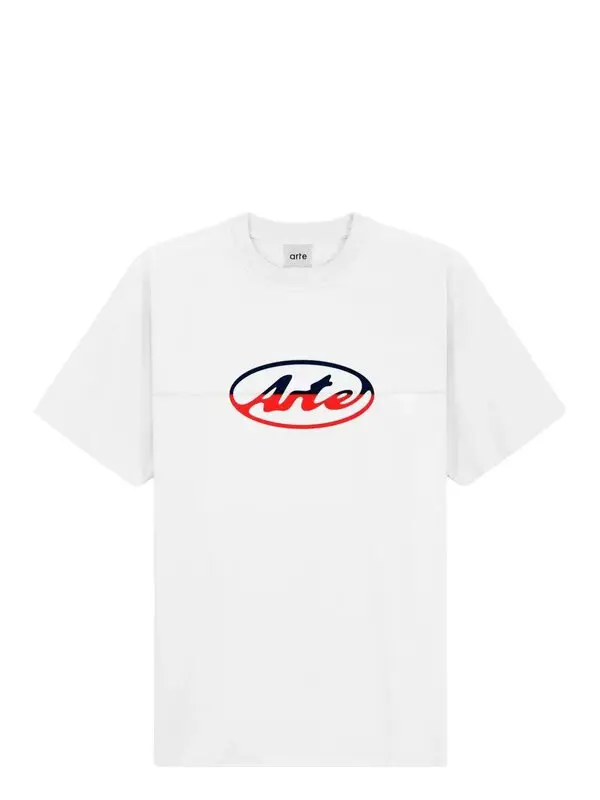 ARTE ANTWERP Oval-logo T-shirt - White