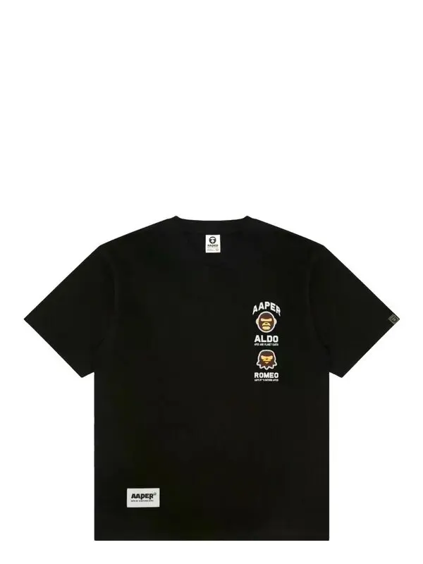 AAPE BY *A BATHING APE® Appliqué T-shirt - Black