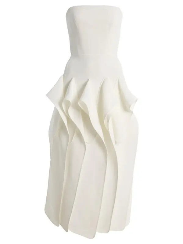 Maticevski Breakout Strapless Midi Dress - White