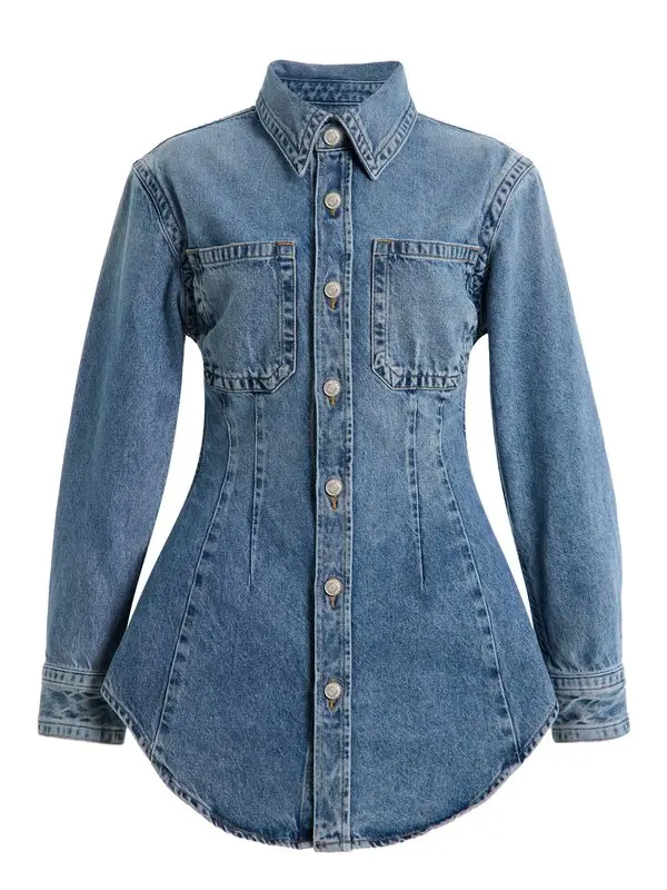 AGOLDE Wilma Denim Shirt - Medium Wash
