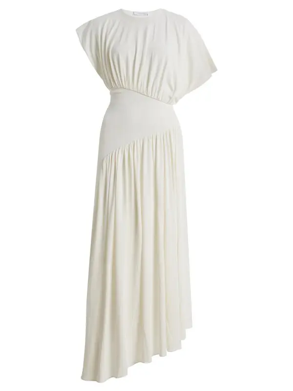 Rabanne Gathered Jersey Maxi Dress - Ivory