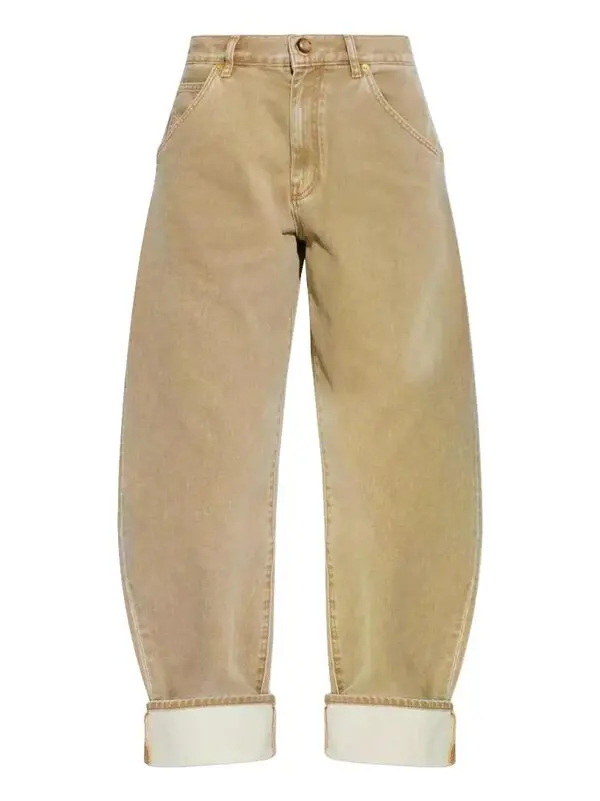 DARKPARK Cuffed Hem Regular Fit Jeans - Neutrals